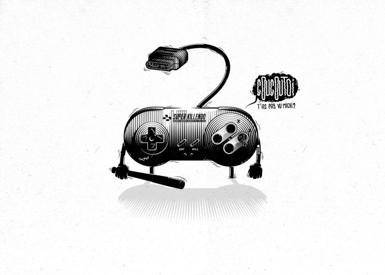 Stunning illustrations of Nintendo controllers | Goomba Stomp Magazine