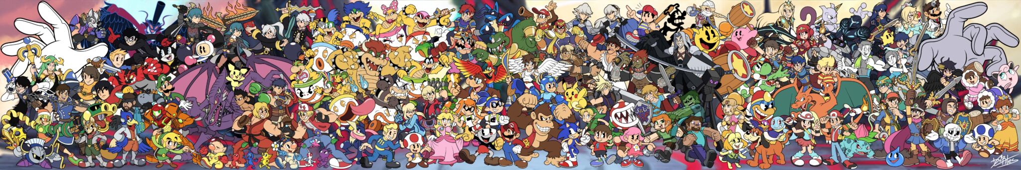 Cartoonist Recreates the Entire Super Smash Brothers Ultimate Line Up ...