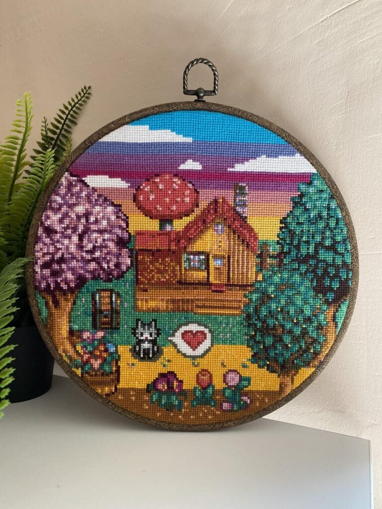 Stardew Valley Fan Crafts Stunning Cross-Stitch Embroidery | Goomba ...